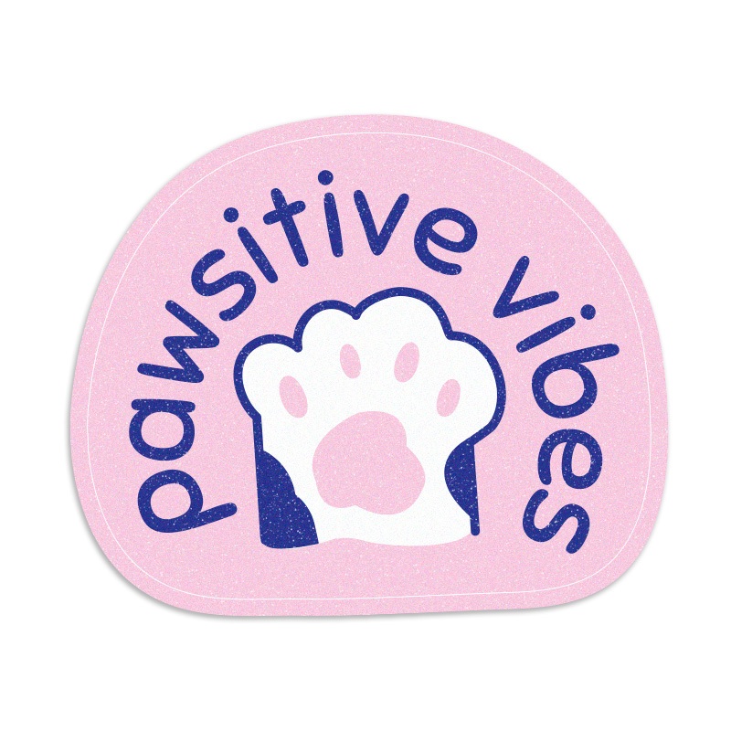 Pawsitive Vibes Waterproof Vinyl Decal Sticker, Laptop Sticker, Water ...