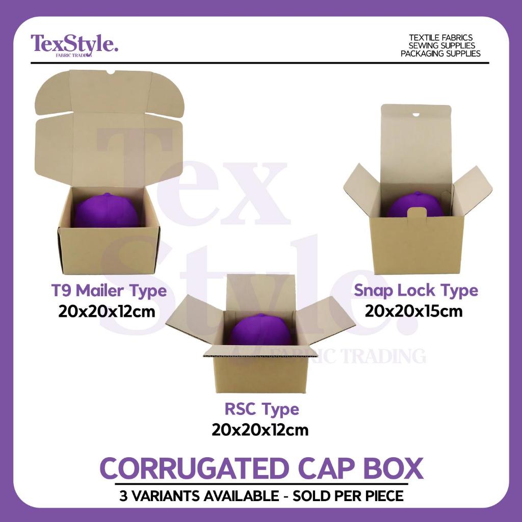 Textstyle Corrugated Cap Box (3 Variation) MAILER, SNAP LOCK, RSC Box ...