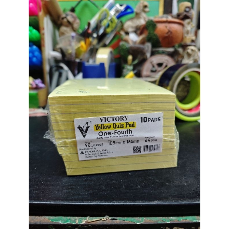 Victory 1/4 Yellow Quiz Pad (ONE PAD) | Shopee Philippines
