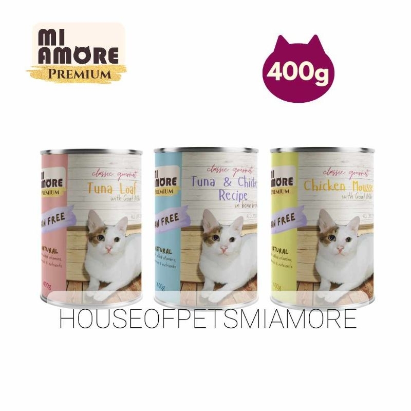 Mi Amore Premium Wet Cat Food Grain Free Cans 400g | Shopee Philippines