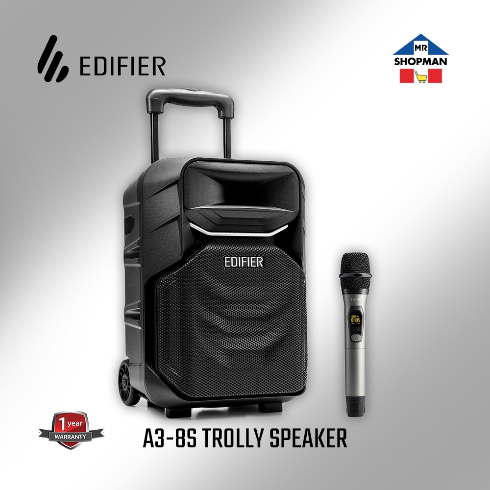 Edifier A3-8S Trolley Speaker Bluetooth with Microphone Wireless Mic ...