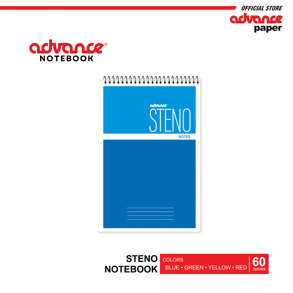 Advance Steno Notebook - Assorted Colors | Shopee Philippines