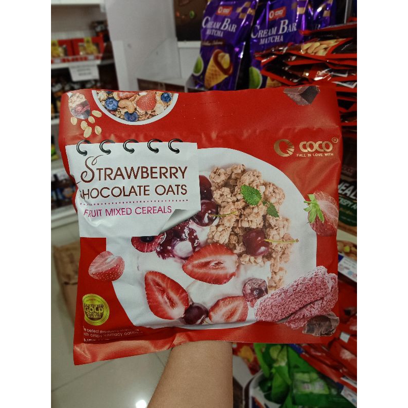 Coco Strawberry Chocolate Oat 400g | Shopee Philippines