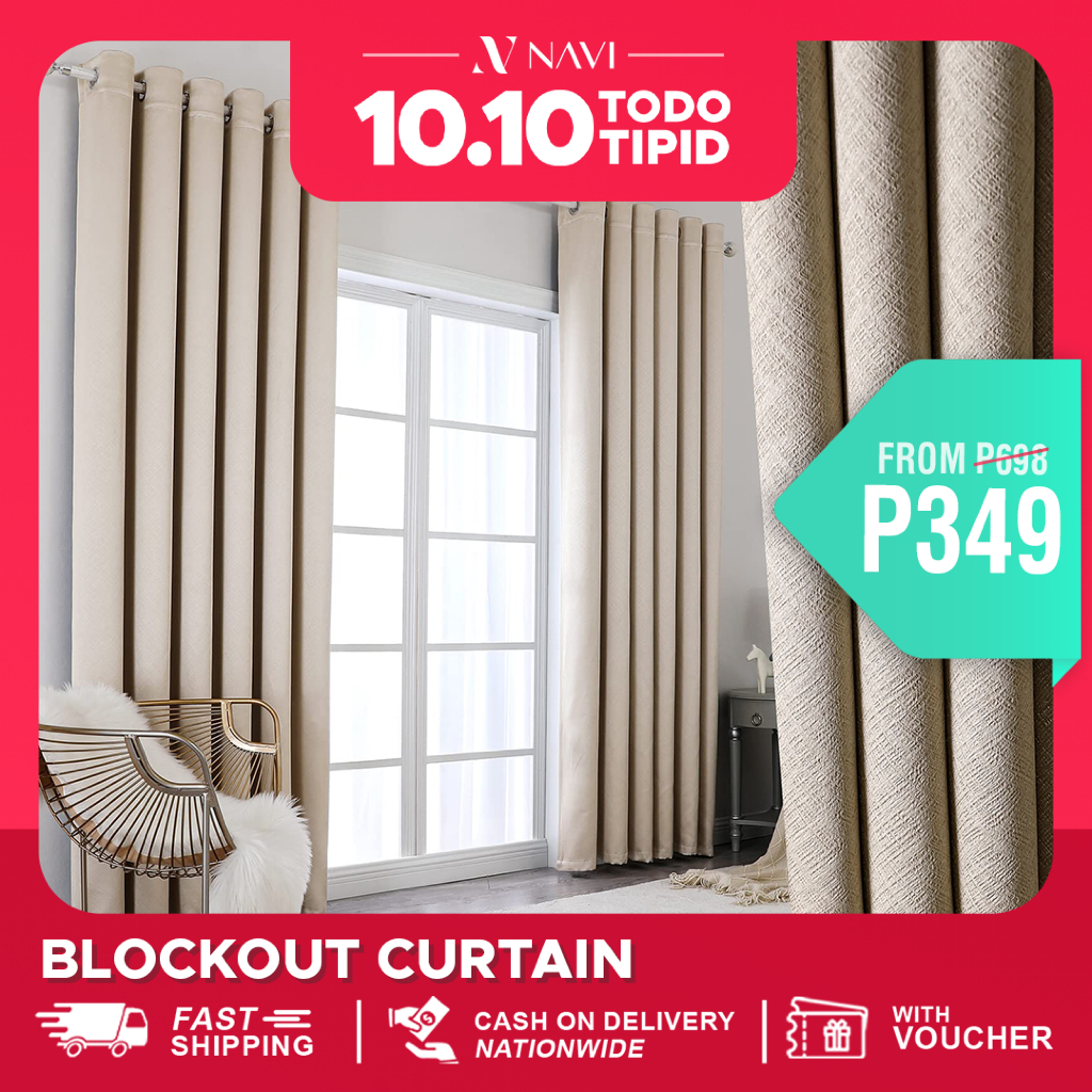 NAVI KOREAN SOFT BLOCKOUT CURTAIN | NEUTRAL SHADES | SOLD PER PIECE ...