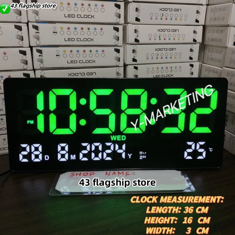 NEW 2025 (3609) NEW UPGRADED Large Time Digit Led Digital Alarm Clock ...