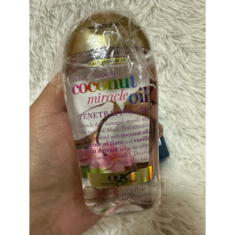 Authentic OGX coconut miracle oil penetrating oil 100ml | Shopee ...