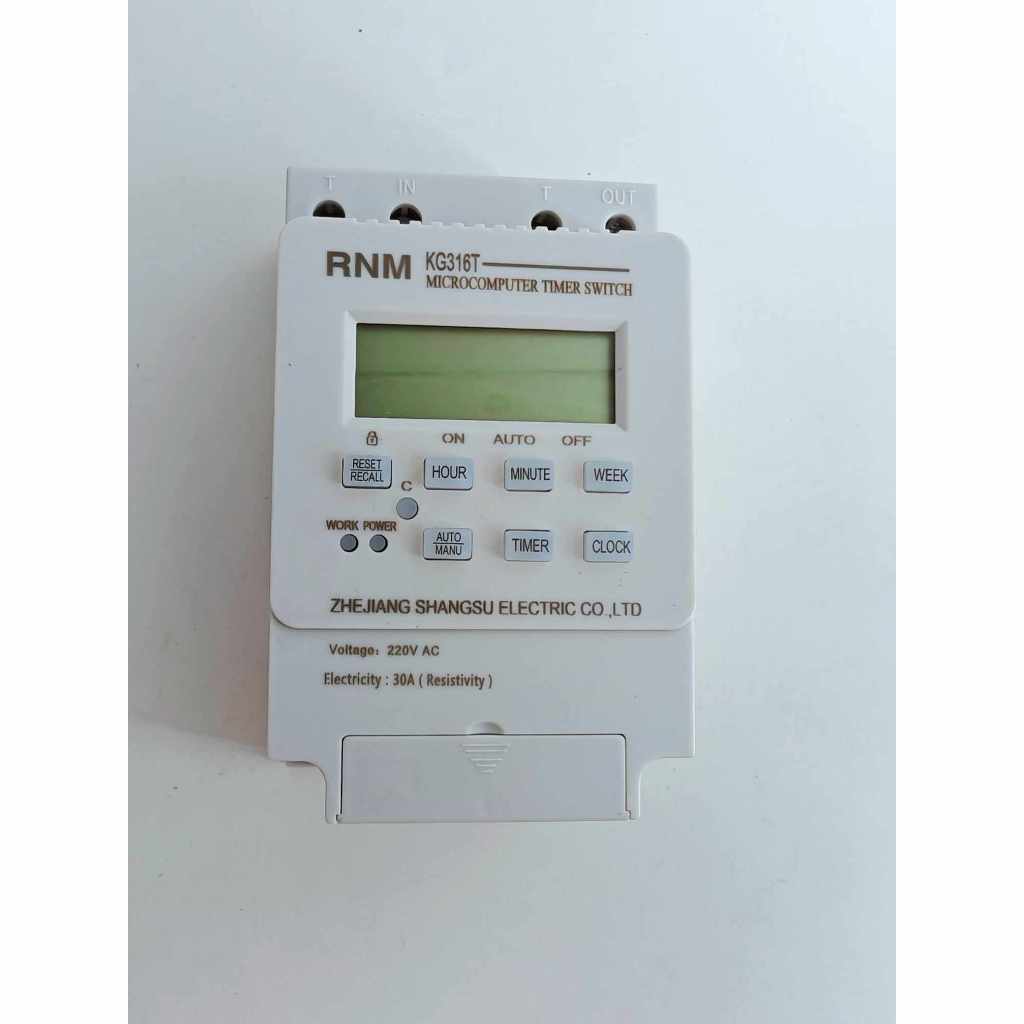 KG316T 220V Microcomputer Time Control Switch Programmable Automatic Digital Timer | Shopee ...