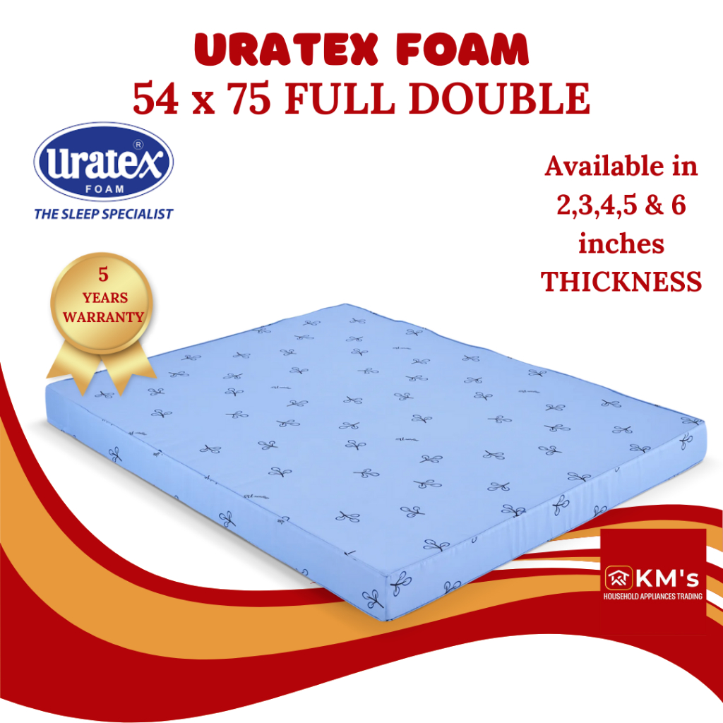 ORIGINAL URATEX FOAM! FULL DOUBLE SIZE - FREE COVER! | Shopee Philippines