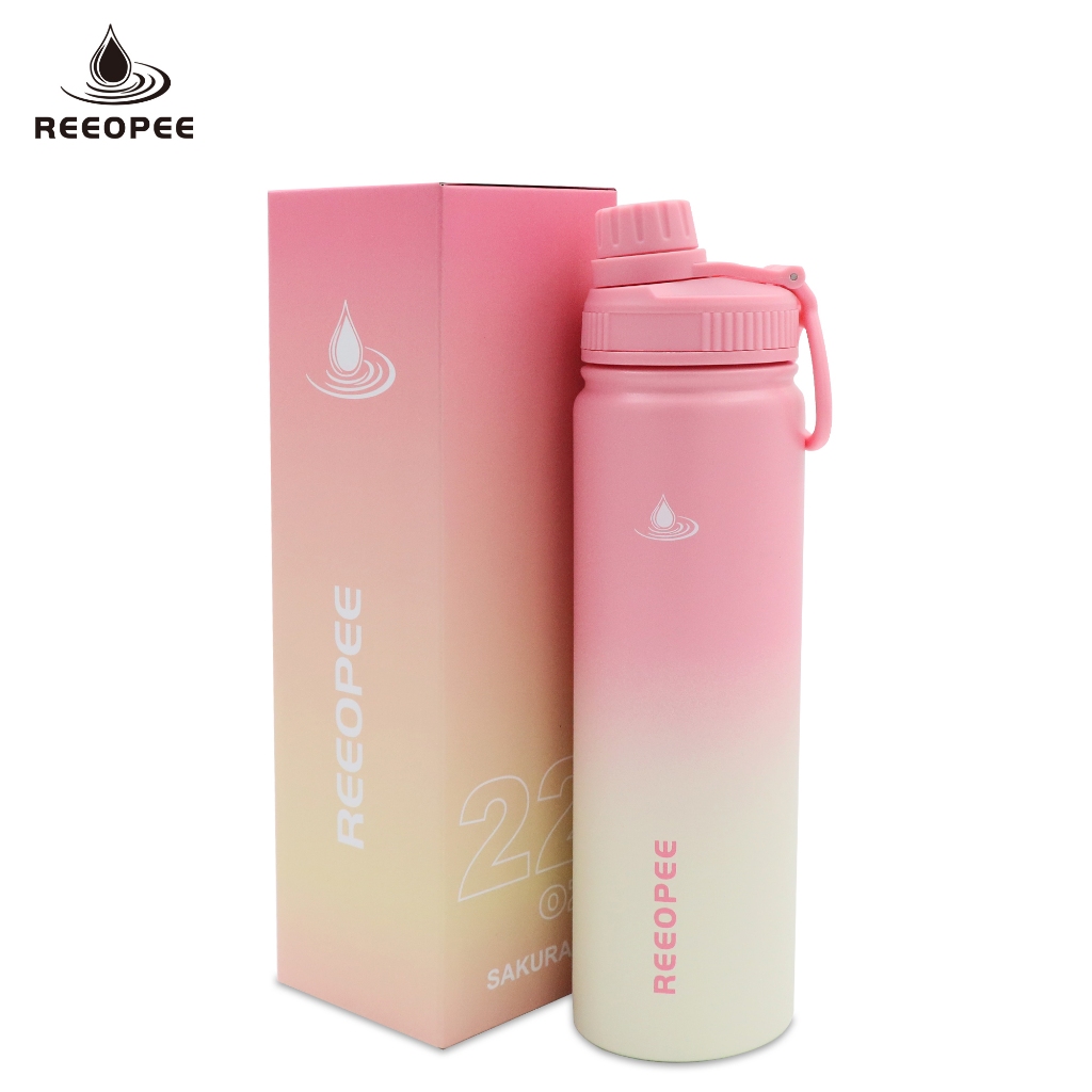 REEOPEE Flask Tumbler Hot and Cold Vacuum Insulated Water Bottle ...