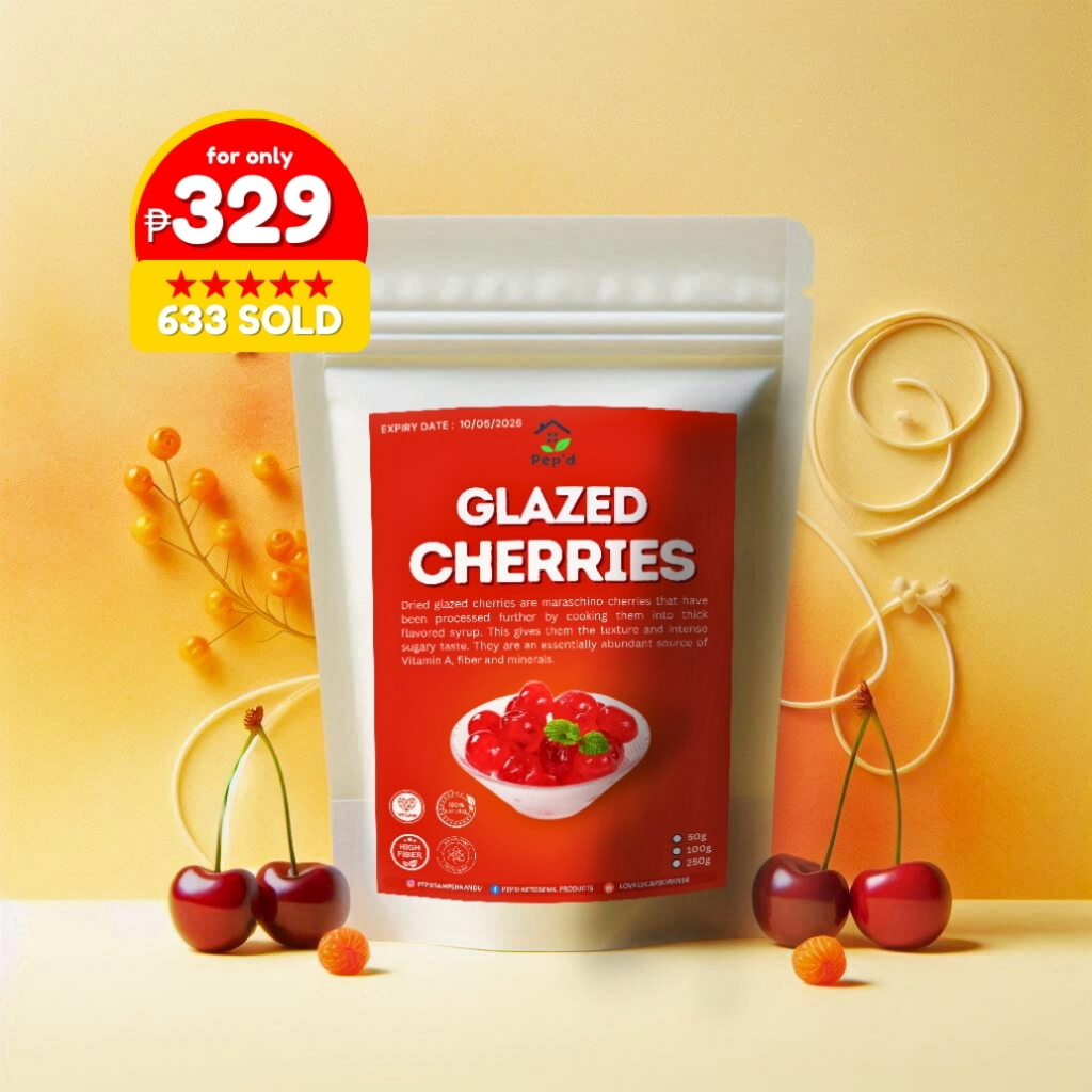 Dried Glazed Cherries 500g/1kg Low Carb Friendly | Plant-based | High ...