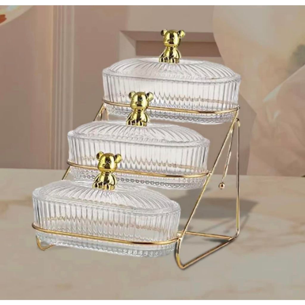 3Tier Dried Fruit Salad Tray with Rack Food Storage Tray Appetizer Tray ...