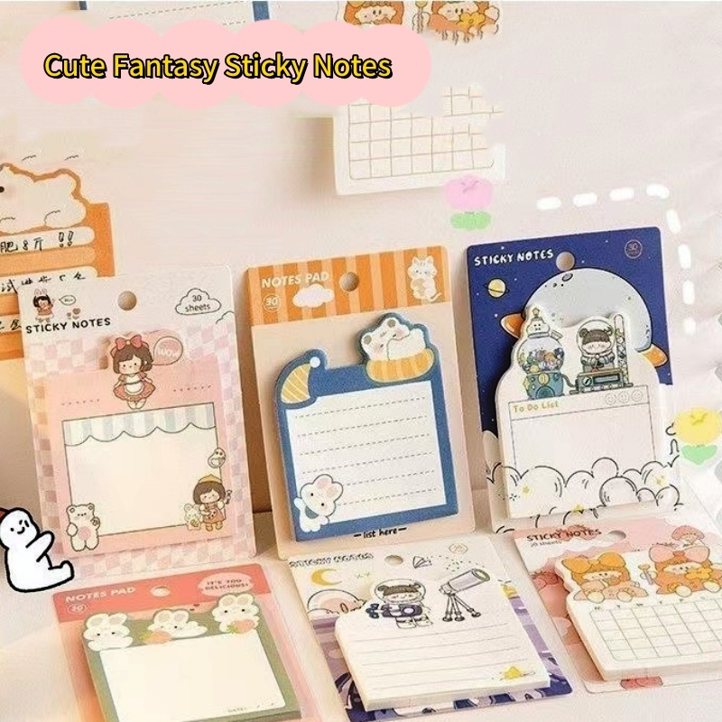 Ins Style Cartoon Profiled Post-it Notes Student Office School Supplies ...