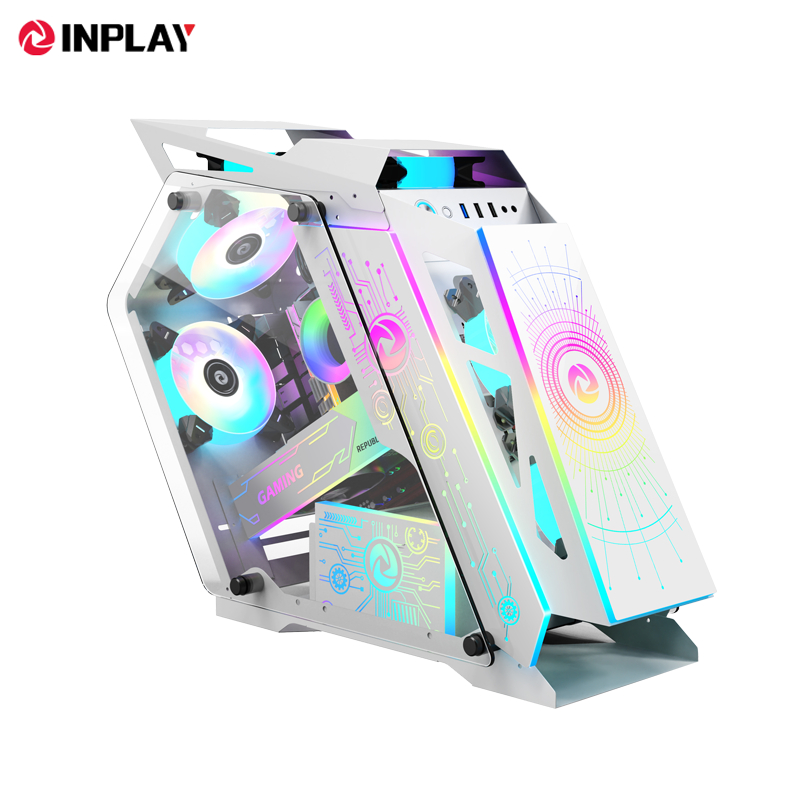 Inplay Thunder PC Case Build-in 6 ARGB Fans Cool Design Shaped Gaming ...
