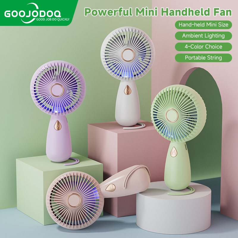 GOOJODOQ Mini Fan Portable Fan Mini Hand Fan Portable Stand Holder with ...