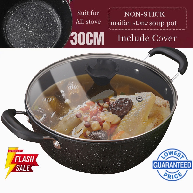 24/26/28/30cm Soup Pot Thickened Composite Bottom Non-stick Pot Cooker ...