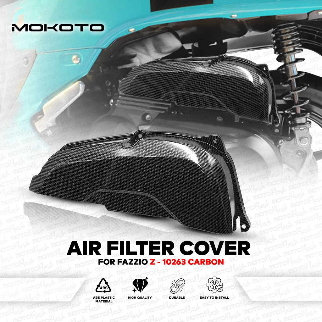 MIO FAZZIO AIR FILTER COVER GARNISH HYDRO DIP CARBON Z-10263 FOR YAMAHA ...
