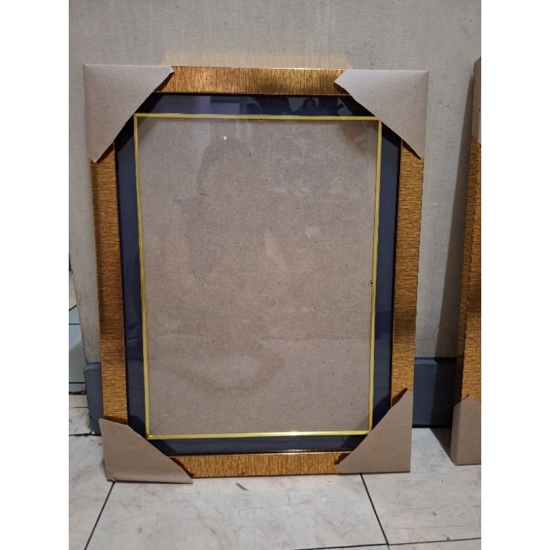 Picture Frame with Blue border and Maroon with gold lining | Shopee ...