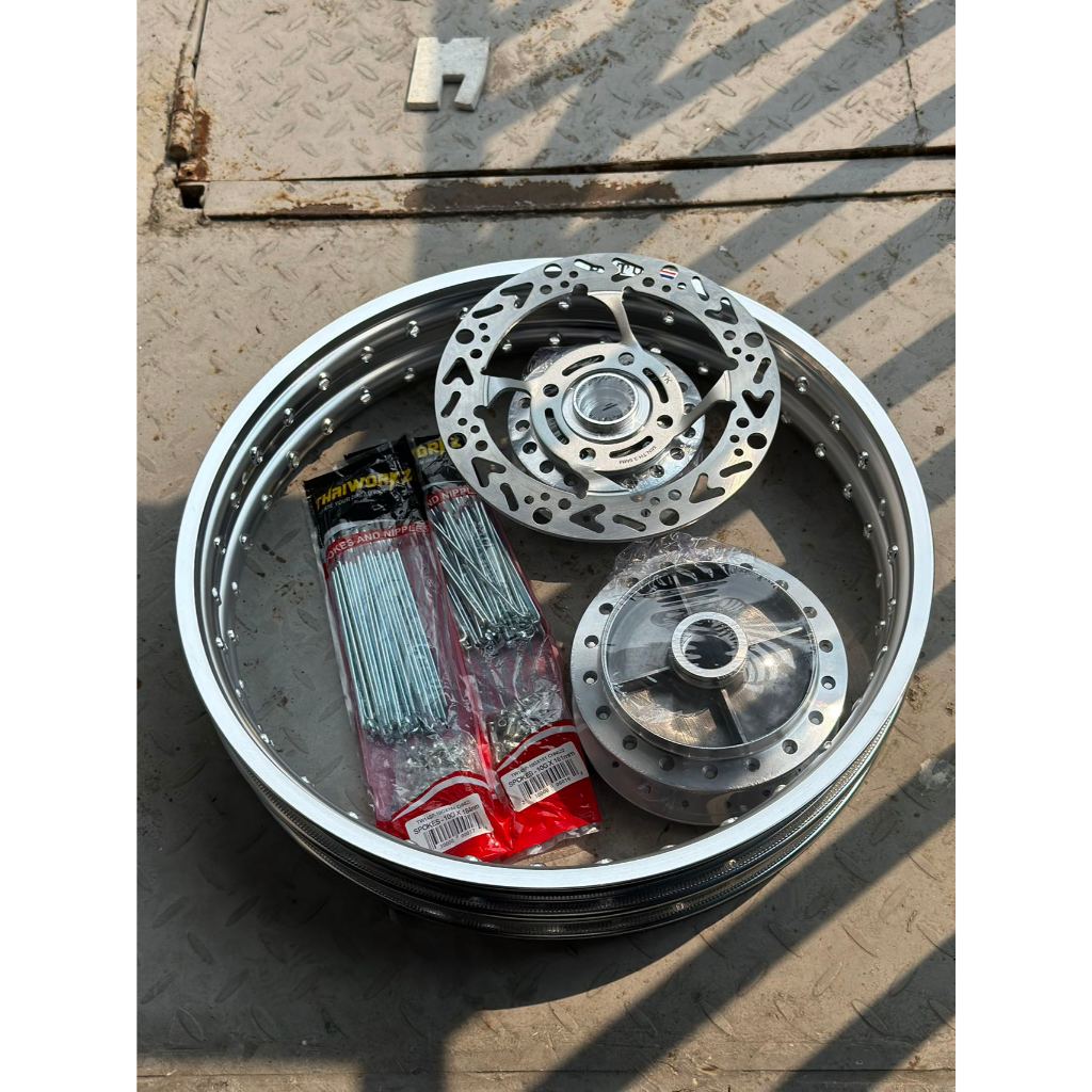Thaiworkz rim set Wave/Xrm/Rs 125 with Rotor disc 4holes bowl type ...