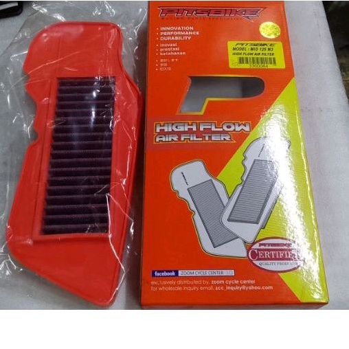 AIR FILTER WASHABLE HIGH FLOW YAMAHA MIO I 125/SOUL I 125 PITSBIKE ...