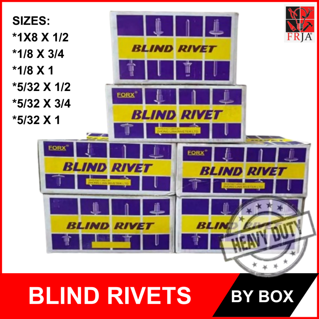 HEAVY DUTY BLIND RIVET (SOLD PER BOX) LOW PRICE 1/8x1/2 / 5/32x1/2 / 1 ...