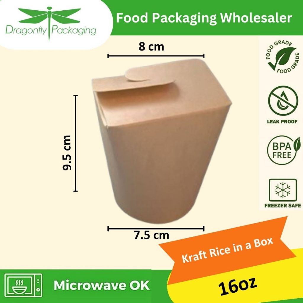 (RETAIL) Dragonfly Kraft Paper Rice in a Box 50PCS | Shopee Philippines