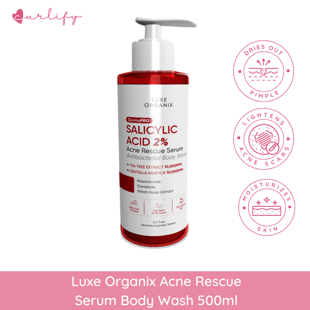 Luxe Organix Dermapro Salicylic Acid 2% Acne Rescue Serum Antibacterial ...