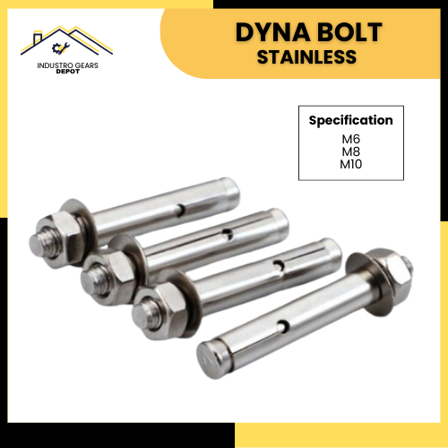 IGD || 304 Dyna Bolt Stainless Expansion Bolt Sleeve Anchor Per Piece ...
