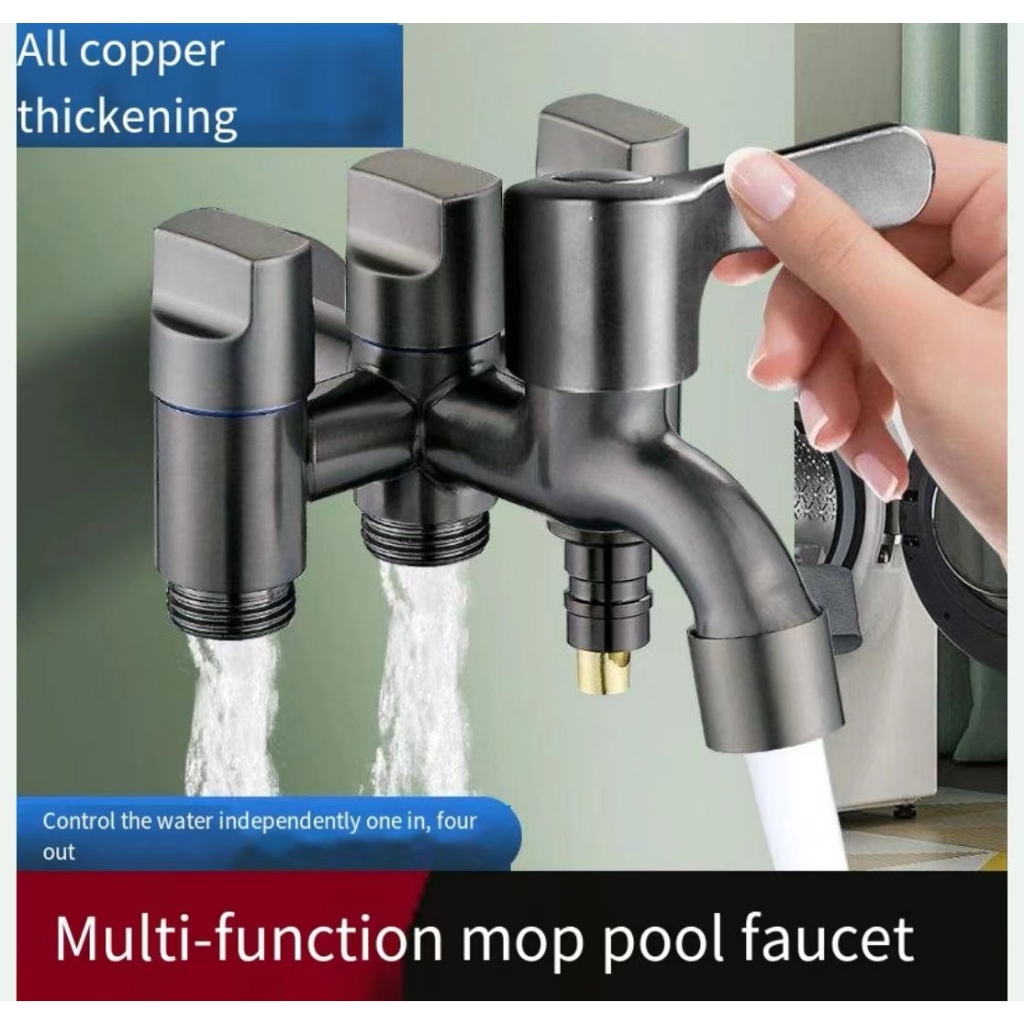 SUS304 Faucet Three Tap Multifunctional Stainless Steel Faucet Three ...