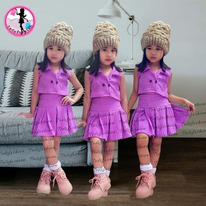 tedzfashion TKI terno korean inspired pleated skirt for kids medium and ...