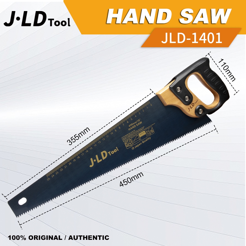 JLD Hand Saw For Wood Original 18'' （450mm）Crosscut Handsaw Black Wood ...
