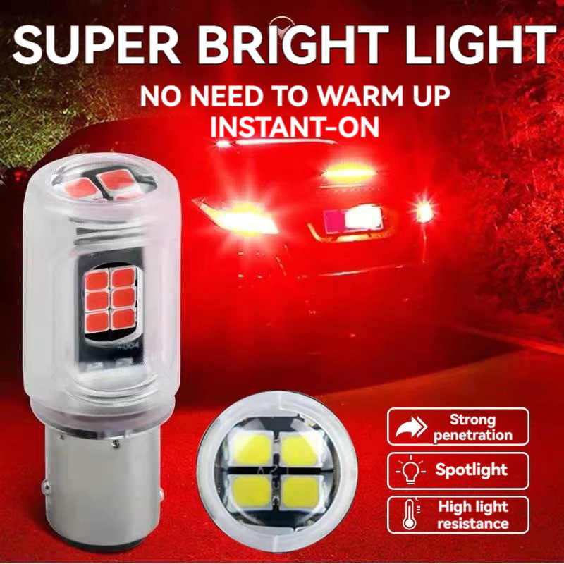 Motorcycle LED Bulb Super Bright Brake Light Steady-Red Super Bright ...