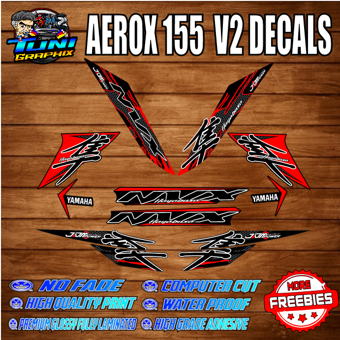 AEROX 155 V2 HAYABUSA HONEYCOMB DECALS (HIGH QUALITY PRINT,LAMINATED ...