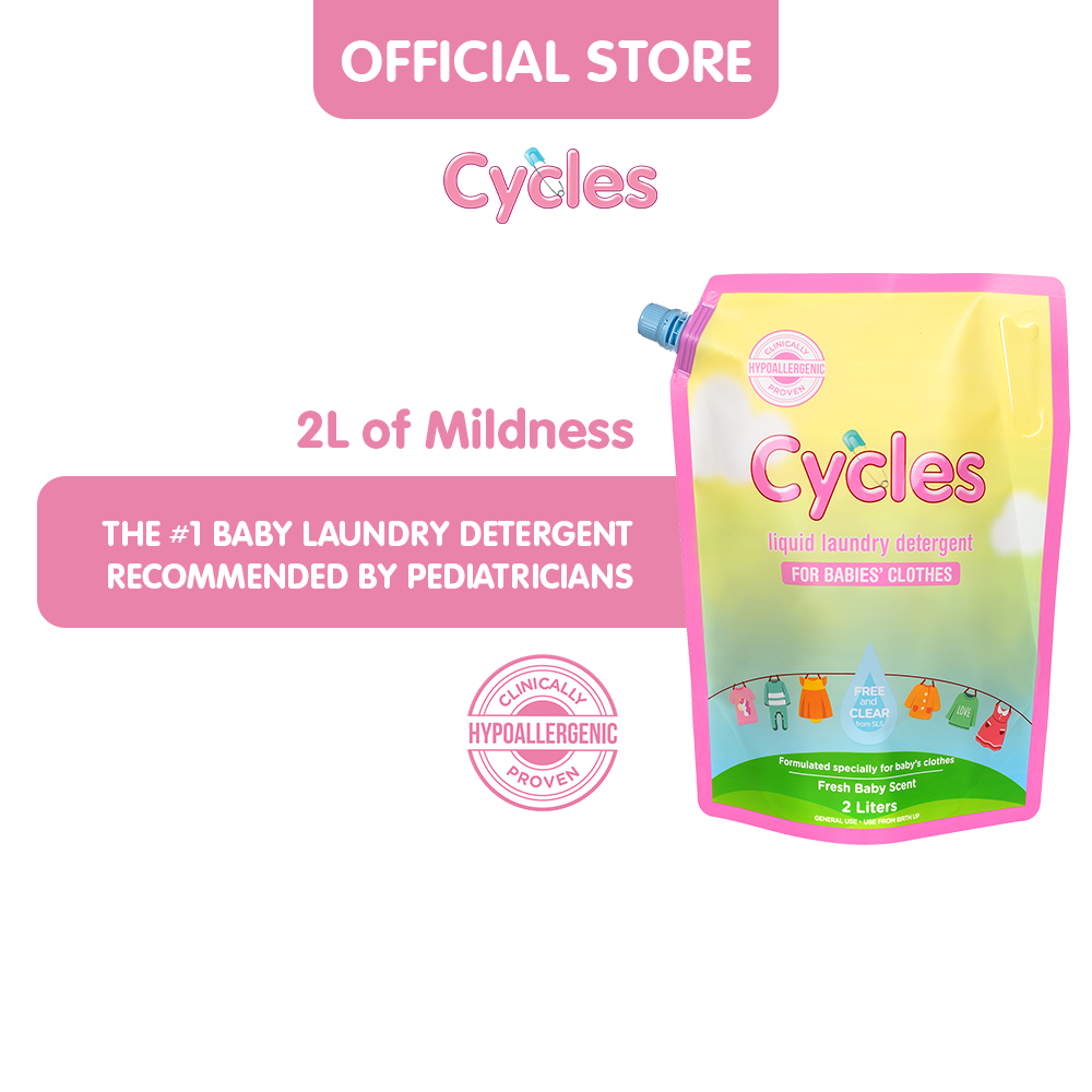 Cycles Mild Laundry Baby Liquid Detergent 2L | Shopee Philippines