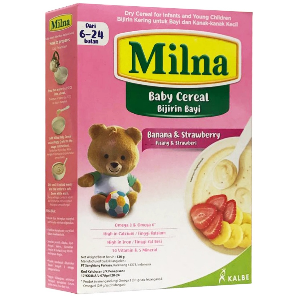 Milna Baby Cereal - Banana & Strawberry - 120g - Made In Indonesia ...
