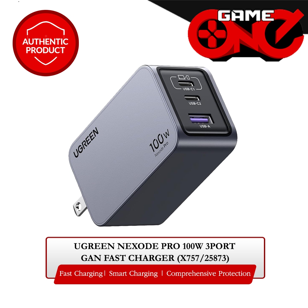 Ugreen Nexode Pro 100W 3port Gan Fast Charger (X757/25873) [Grey] | Shopee Philippines