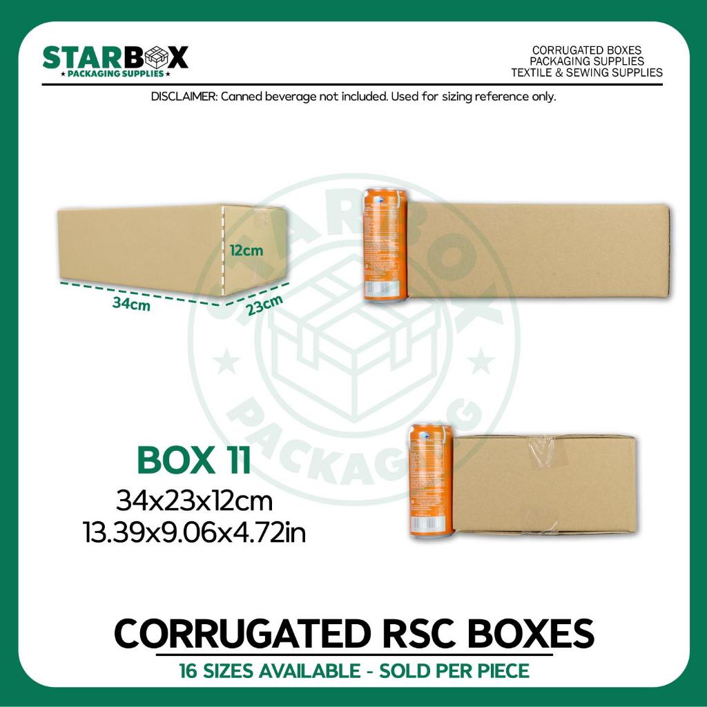 Starbox (16 Sizes Available) Corrugated Box RSC Box Shipping Box Packaging Box - Sold per piece ...