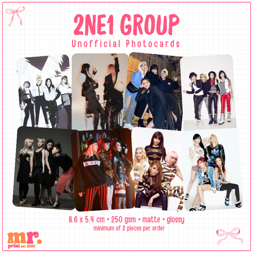 2NE1 GROUP VOL 1 PHOTOCARD CL DARA BOM MINZY KPOP IDOL MATTE AND GLOSSY FINISH FANMADE PHOTOCARD ...