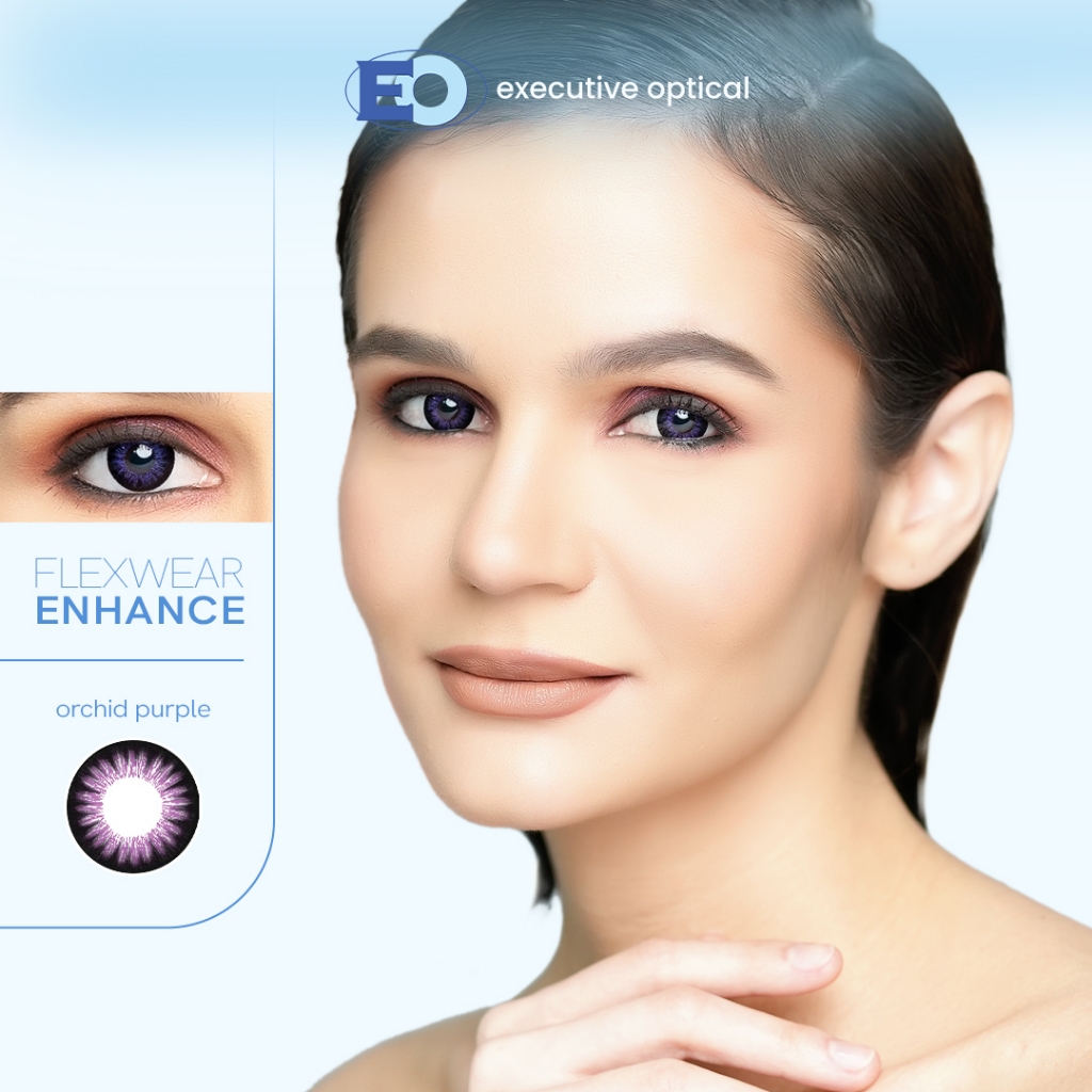 EO Flexwear Enhance Orchid Purple | Graded Purple Contact Lenses (6 ...