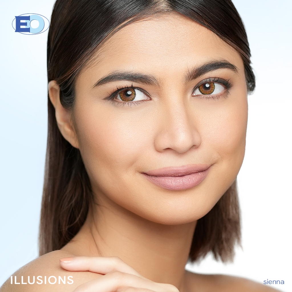 EO Flexwear Illusions Sienna | Brown Contact Lens (12 months) (-5.00 to ...