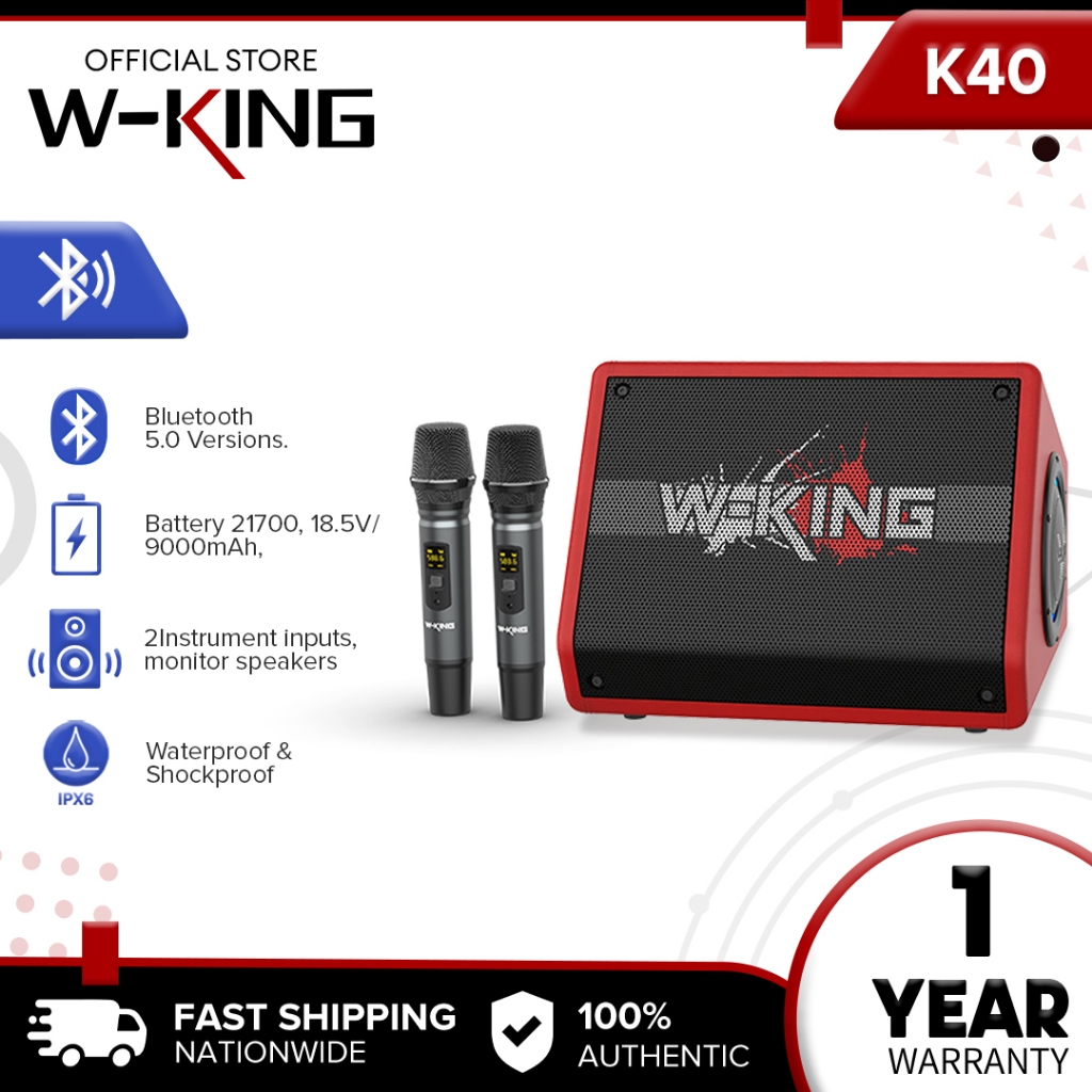 W-KING K40 Power: 220W(RMS) Bluetooth: 5.0 Versions Water resistant ...