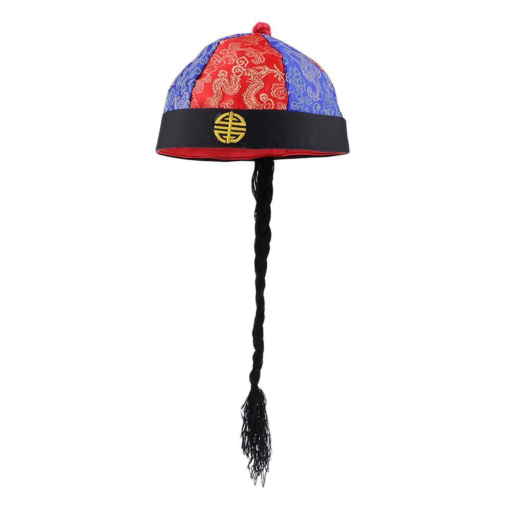 Traditional United Nations Chinese Korean Emperor Costume Ponytail Cap ...