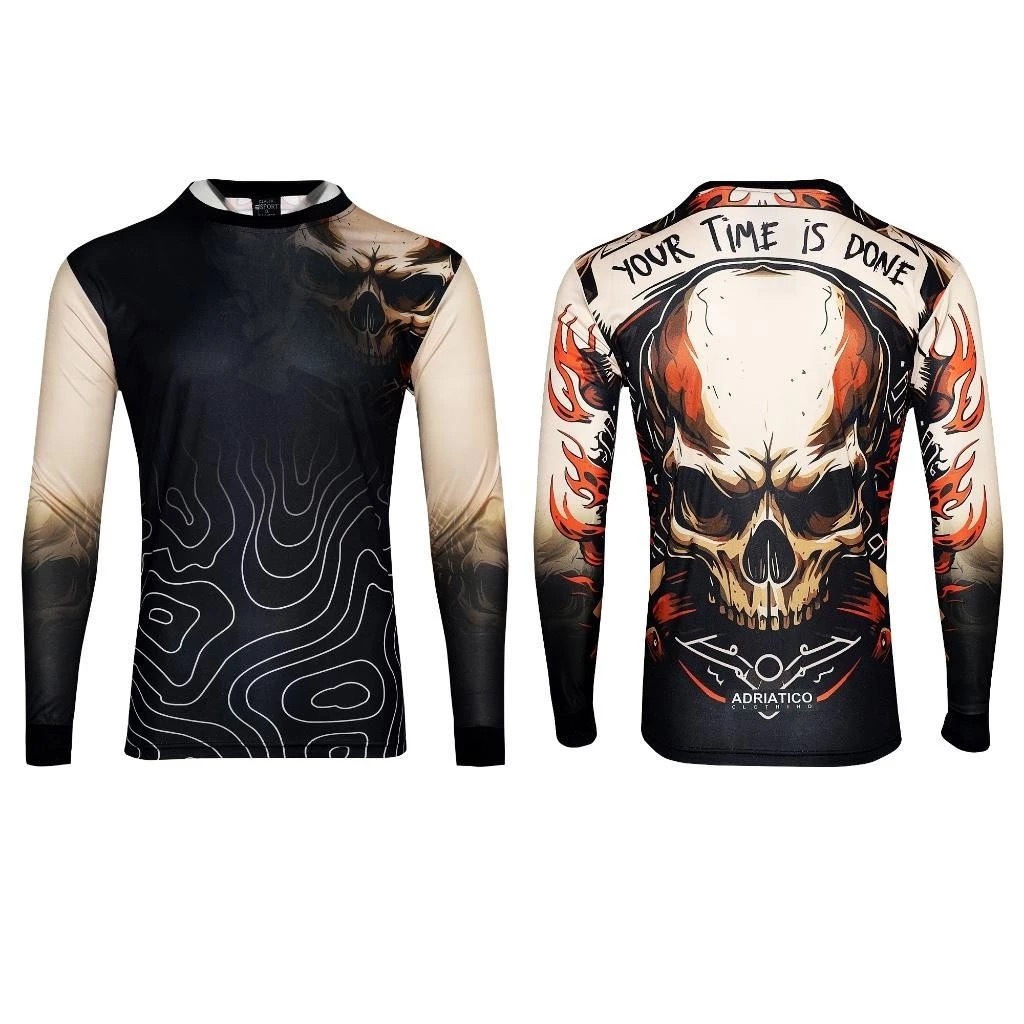 MS #C Long Sleeve Motorcycle Jersey For Men Riding Sublimation Shirt ...