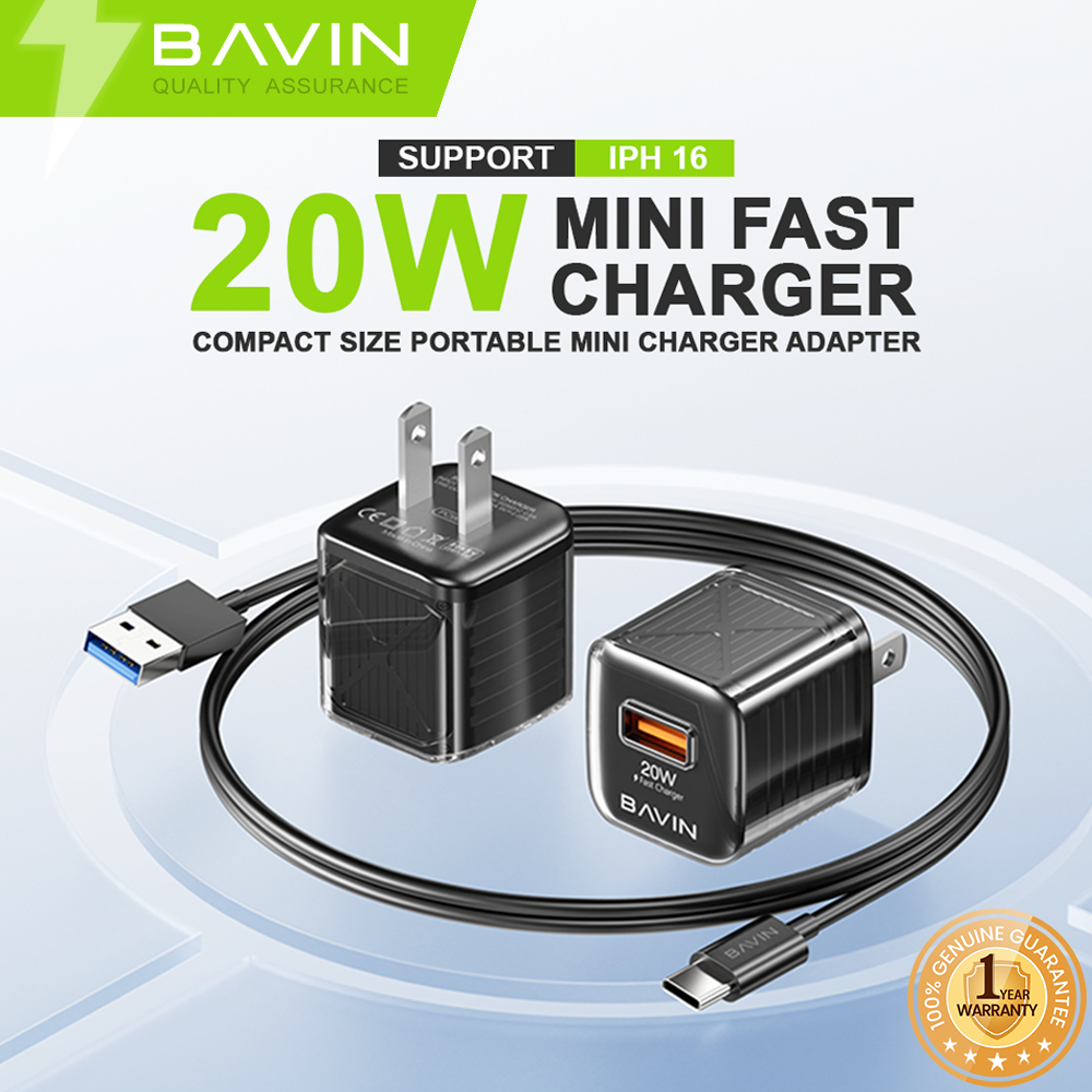 BAVIN PC967 PD 20W Mini Fast Charger Adapter w/ Intelligent Micro Chip ...