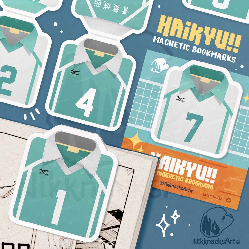 Haikyuu Team Uniform Magnetic Bookmark: Aoba Johsai - Cute ...