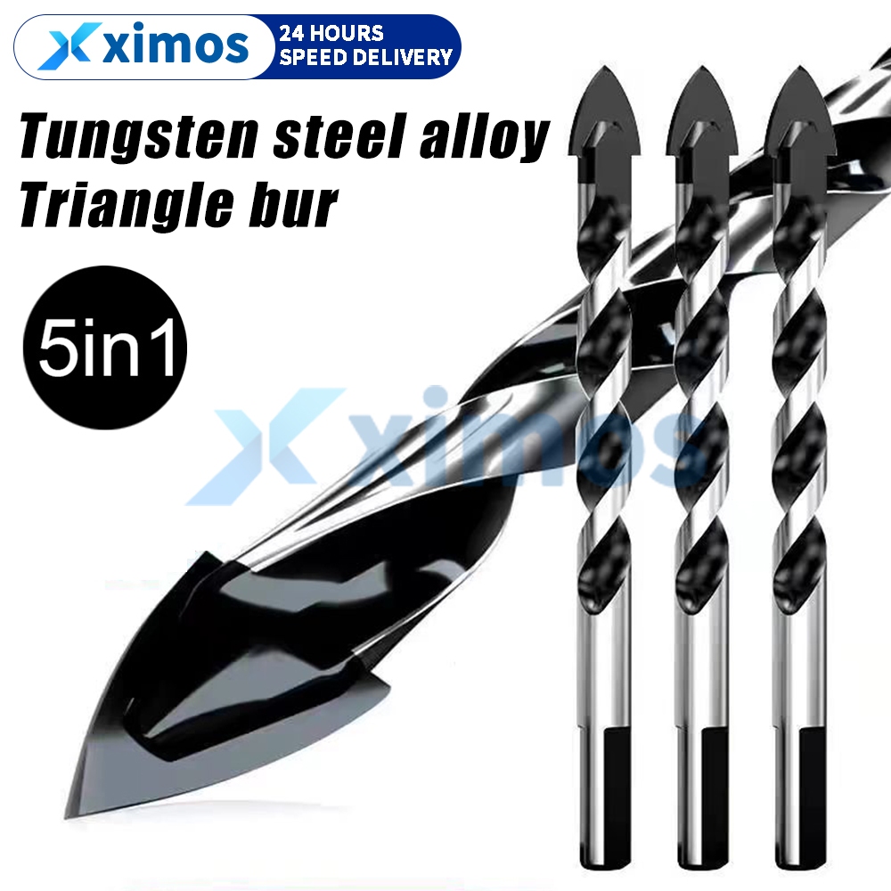 5PCS Triangle Overlord Drill Bit Set For Concrete Wall Marble Ceramic ...