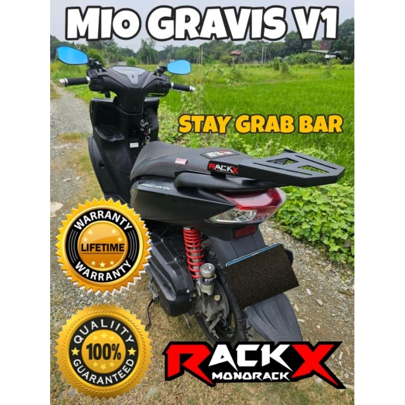 RACK X MONORACK FOR MIO GRAVIS V1 (STAY GRAB BAR) | Shopee Philippines