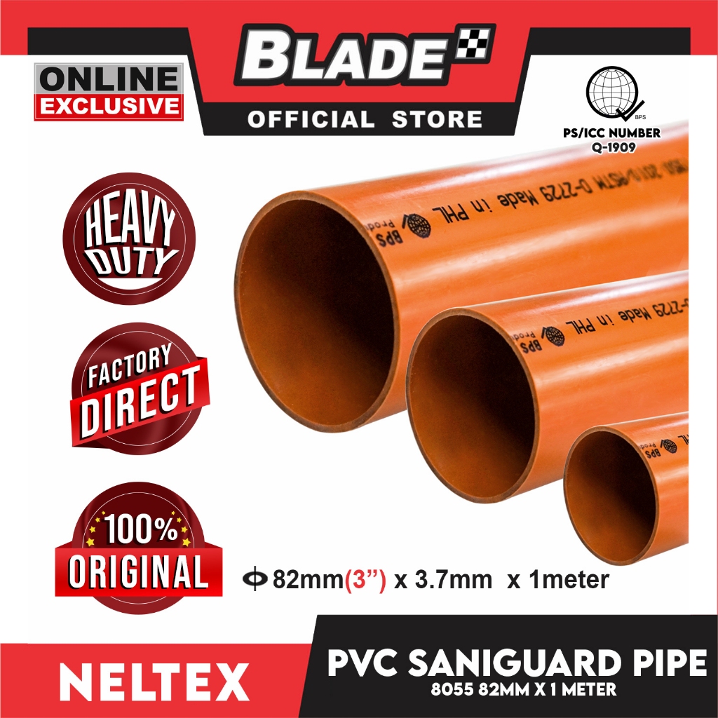 Neltex Saniguard PVC Pipe 82mm (3'') X 1meter | Shopee Philippines