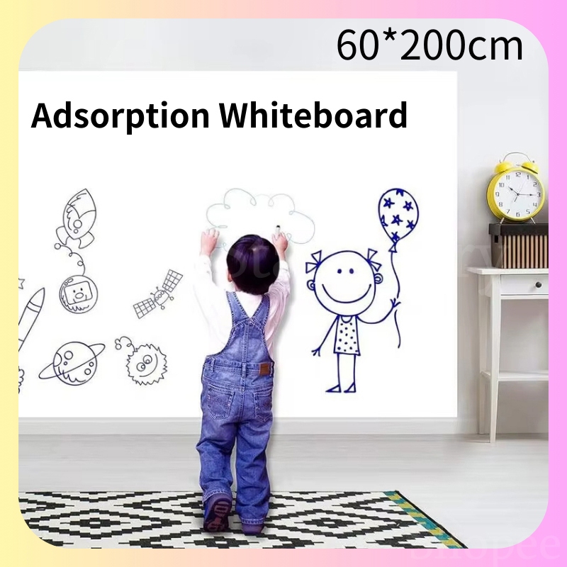 【Various Sizes】 Electrostatic Adsorption Whiteboard Wall Sticker Glue ...
