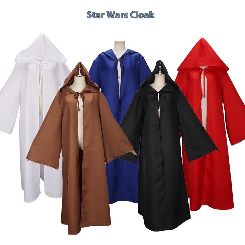 Second Hair Star Wars Cape Cosplay Costume Jedi Cloak Cape Cos Costume ...