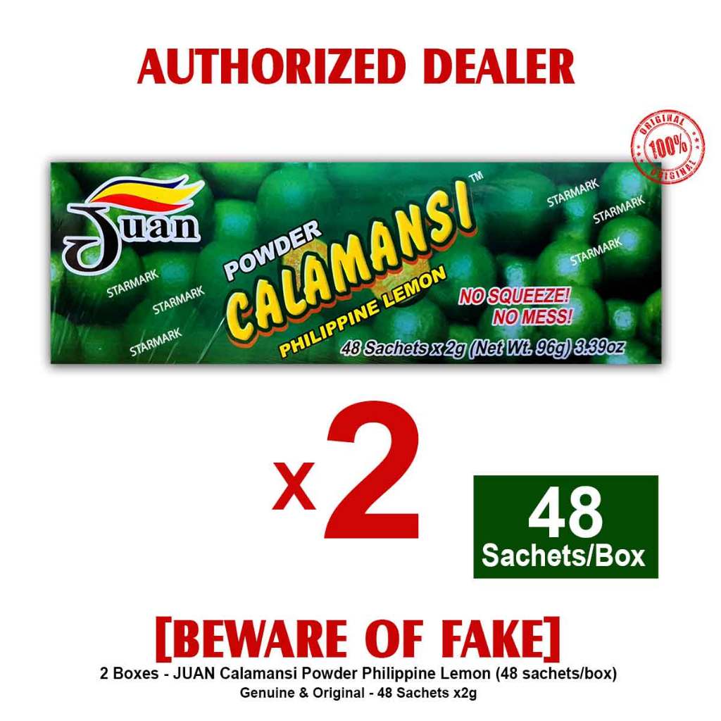 Juan Calamansi Juice Powder Philippine Lemon Powders Kalamansi 48's x ...